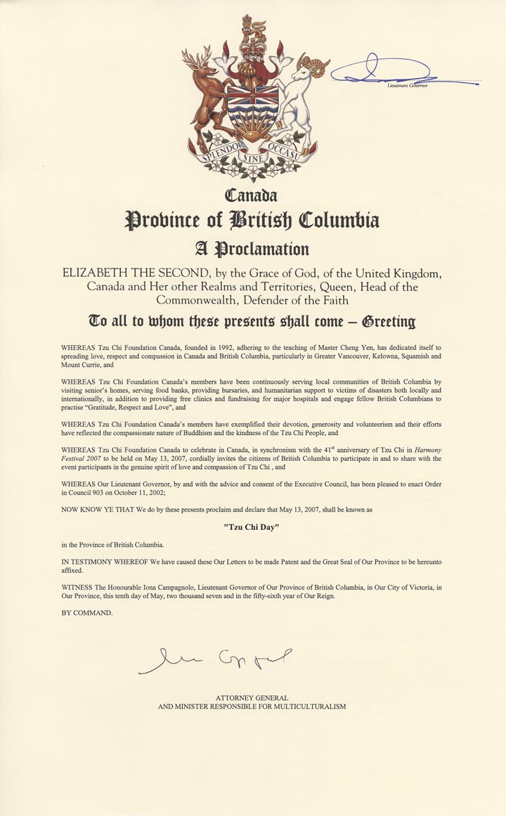 Proclamation, OIC Resume No. 13